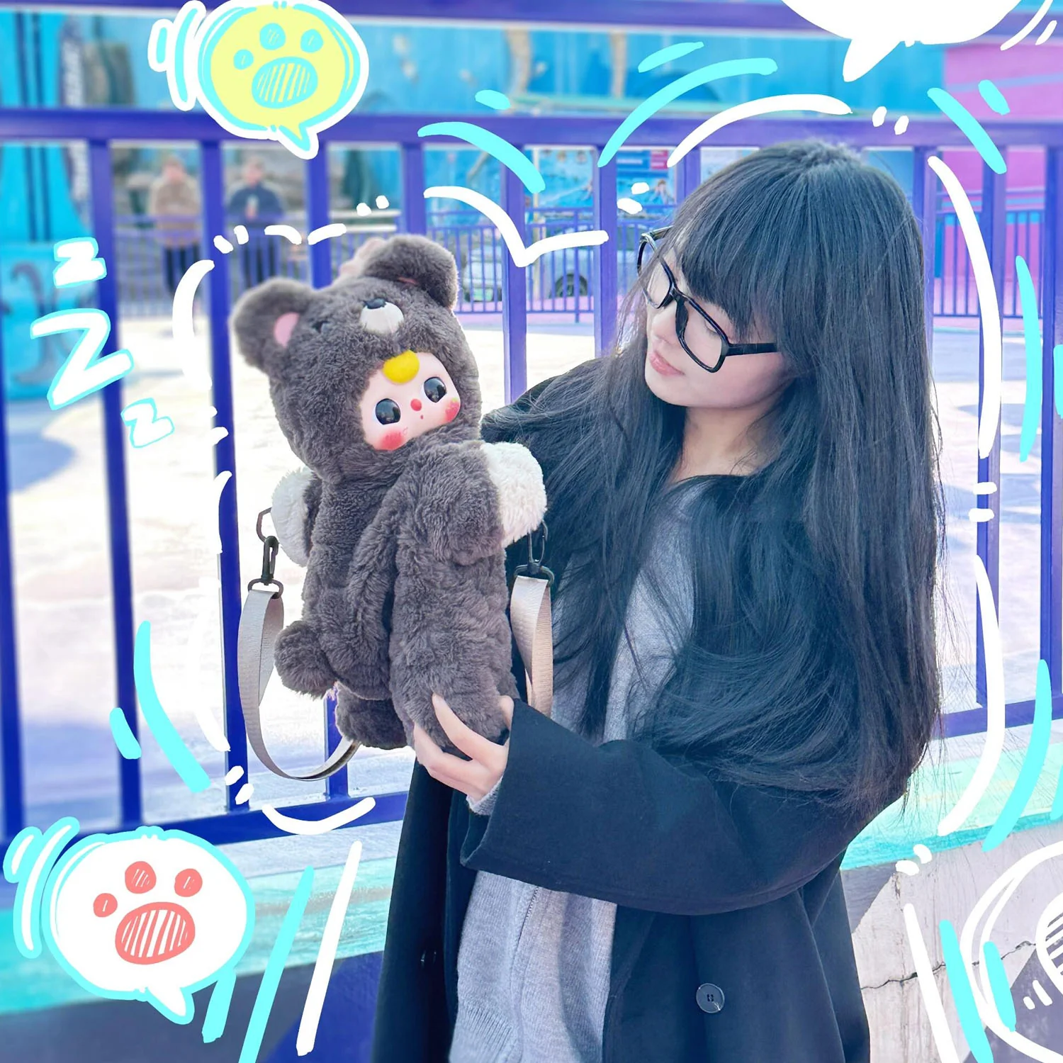 Baby Three Little Bear Hugs Plush School Bag - Adorable & Functional ...